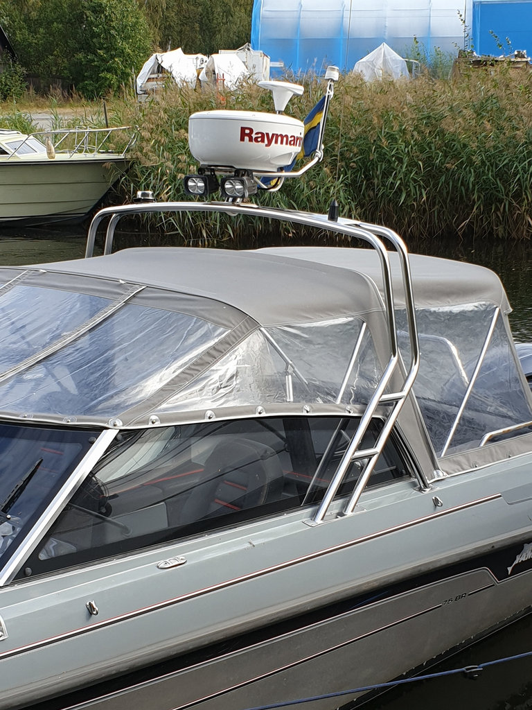 montera radar på uttern d55 - MotorbåtSnack - Maringuiden