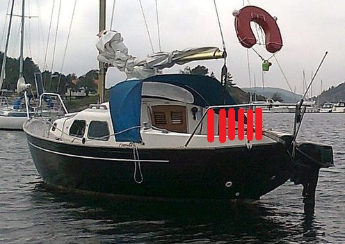 Fenderhållare till Amigo23 - SeglarSnack - Maringuiden