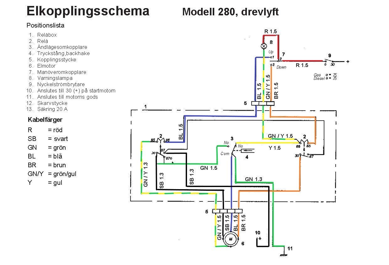 Elschema drevlyft 280 - Mek & Teknik - Maringuiden